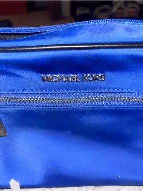 Michael Kors | Bags | Michael Kors Unisex Royal Blue Ziptop Crossbody ...